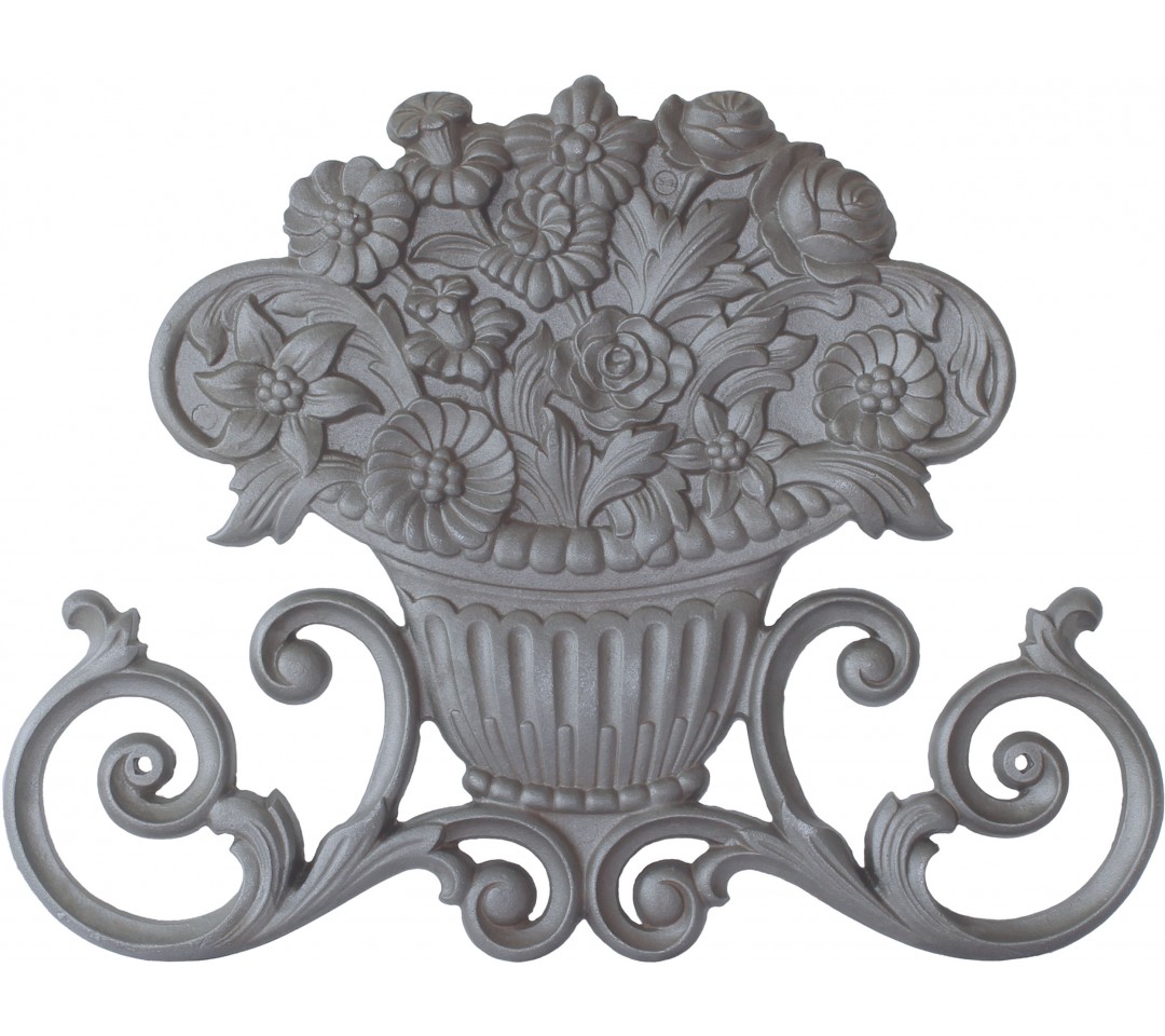 Élément décoratif fleur en fonte