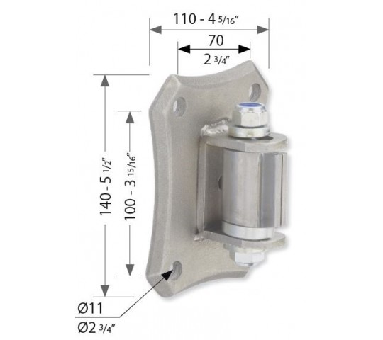 Gond réglable avec platine