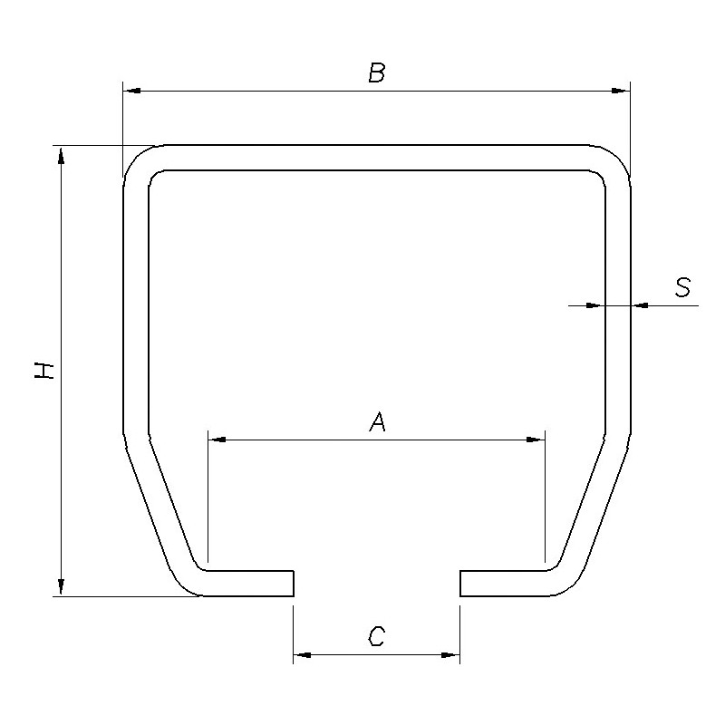 Rail de portail autoportant