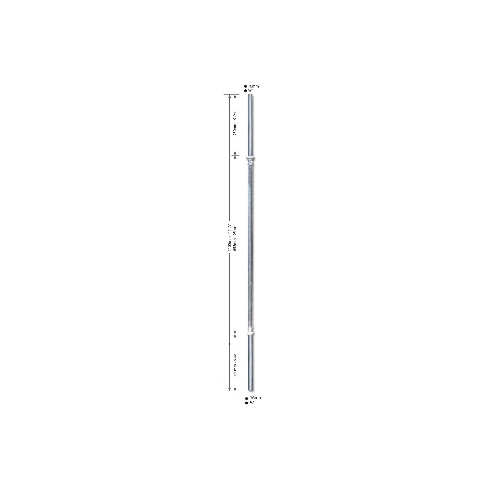 Barreau en aluminium