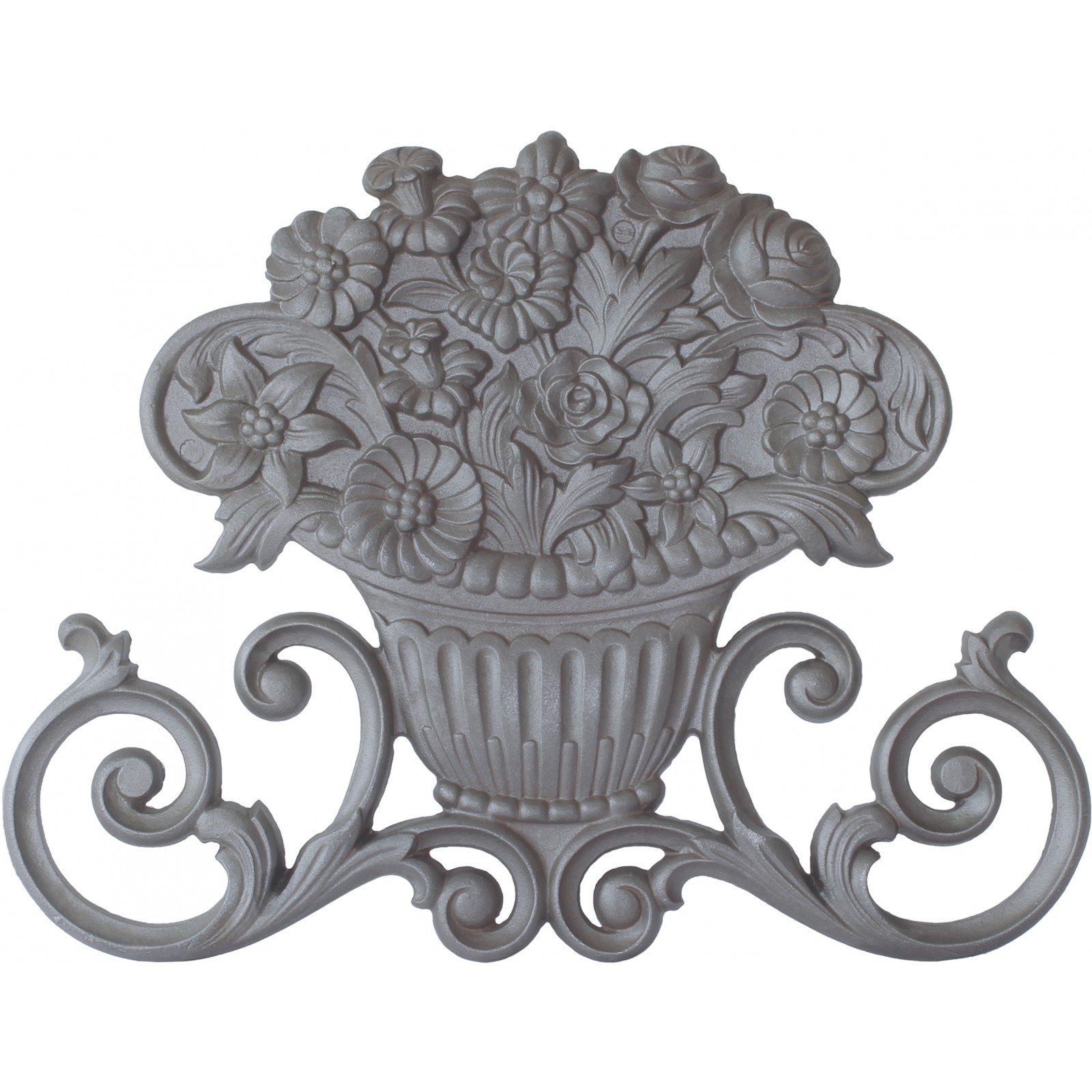 Élément décoratif fleur en acier moulé