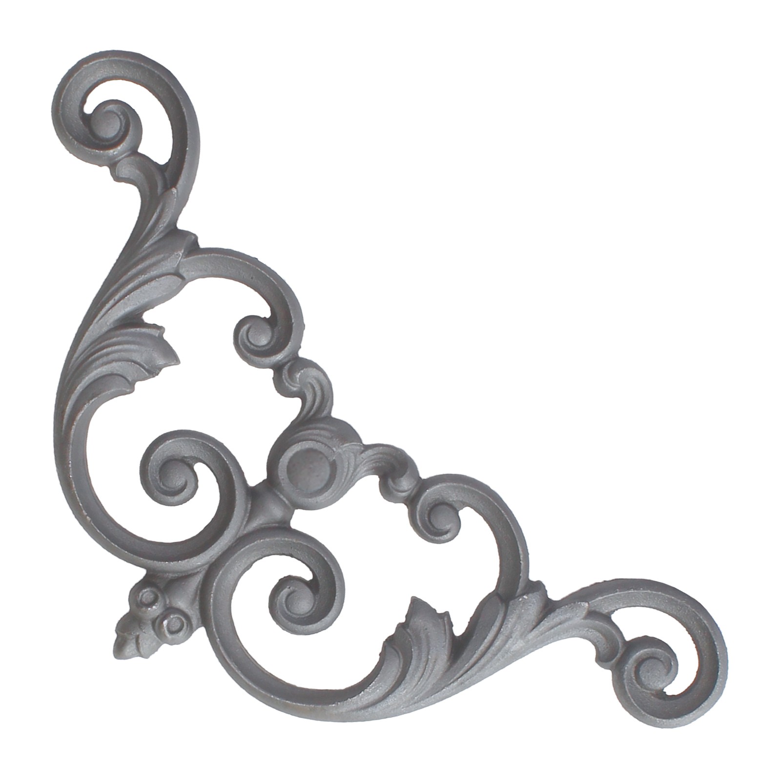 Élément décoratif d'angle en acier moulé