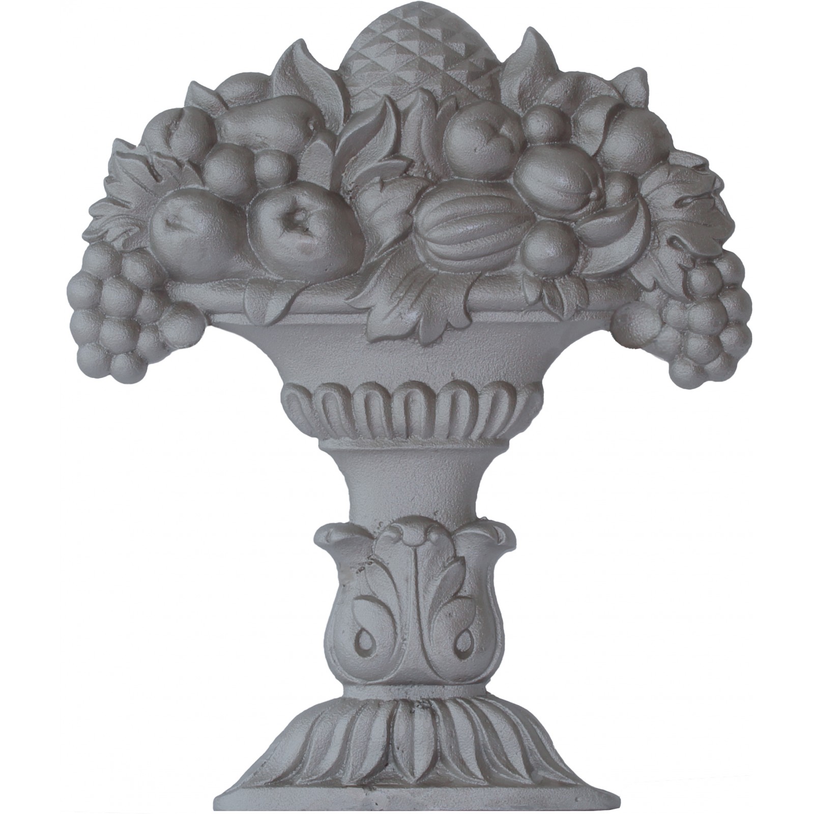 Élément décoratif vase en acier moulé